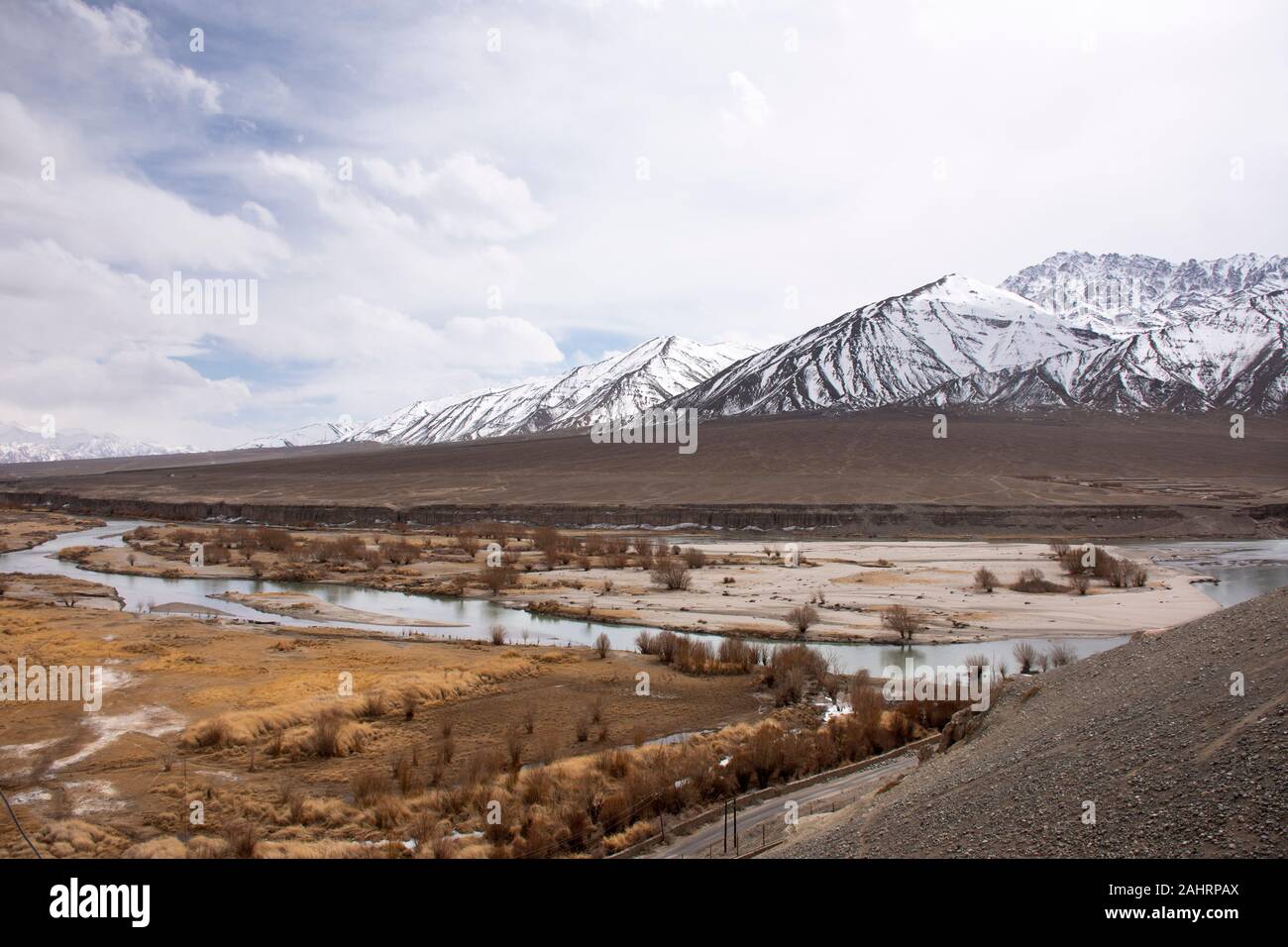 Viewpoint landscape of hight range mountain with Confluence of the ...