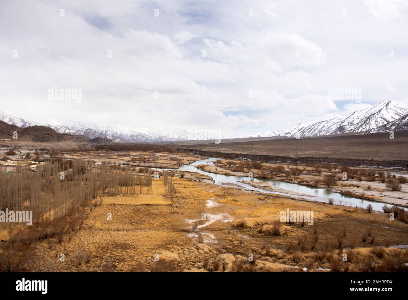 Viewpoint landscape of hight range mountain with Confluence of the ...