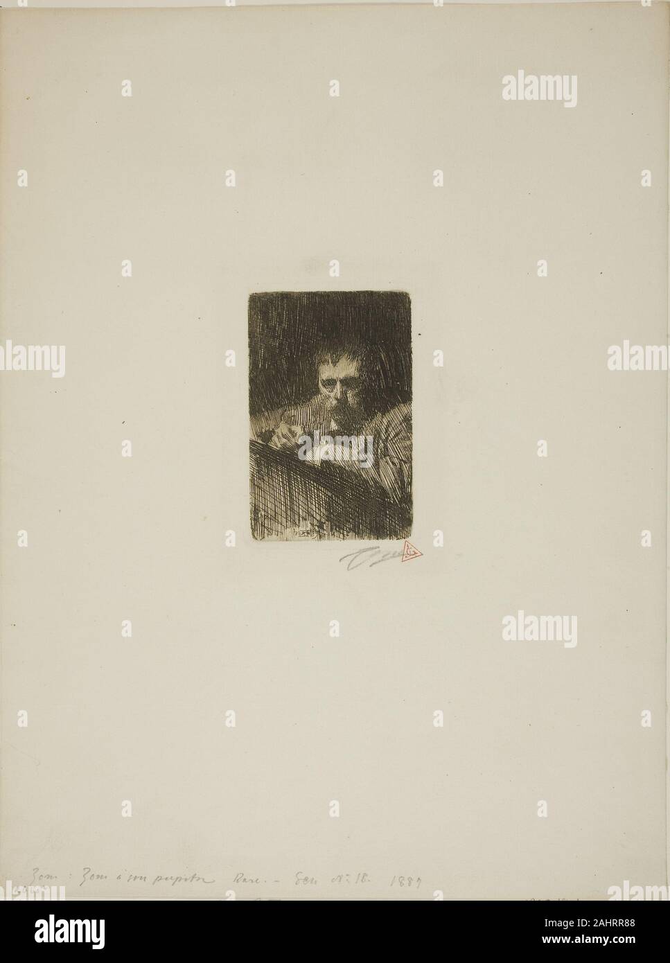 Anders Zorn. A Painter-Etcher (Self-Portrait). 1889. Sweden. Etching on ...