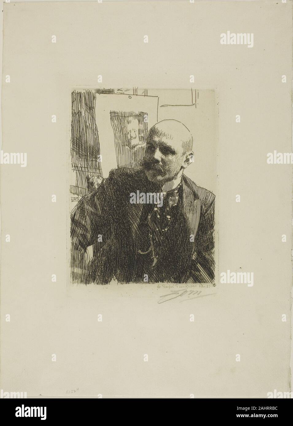 Anders Zorn. Georg von Rosen. 1893. Sweden. Etching on ivory laid paper ...