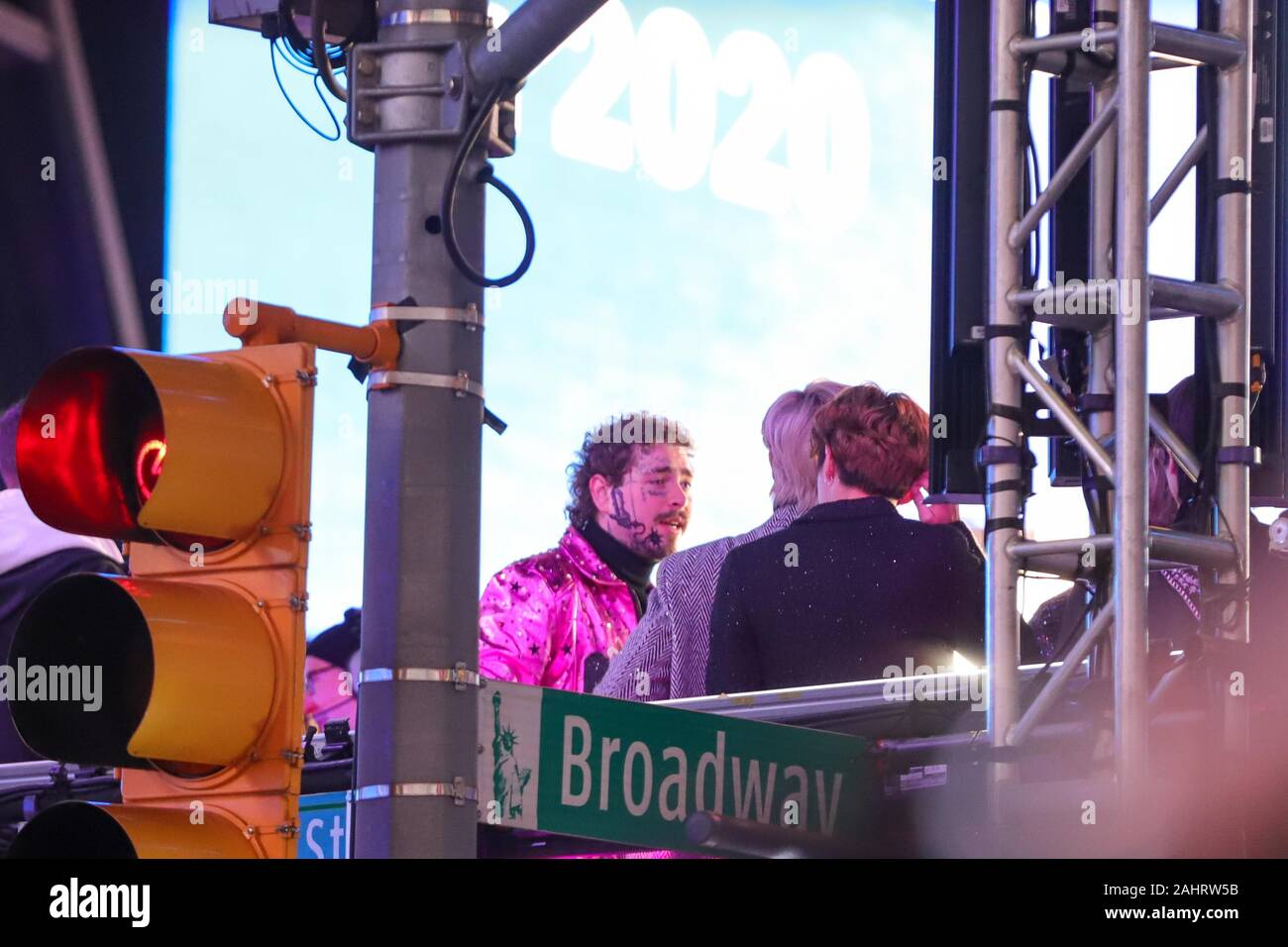 New York, New York, USA. 1st Jan, 2020. Singer Post Malone during New ...