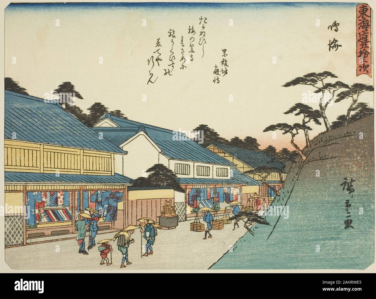 Utagawa Hiroshige. Narumi, from the series Fifty-three Stations of the ...