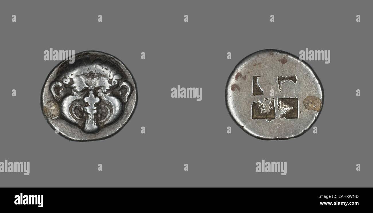 Ancient Greek. Drachm (Coin) Depicting a Gorgon. 500 BC–401 BC. Greece ...
