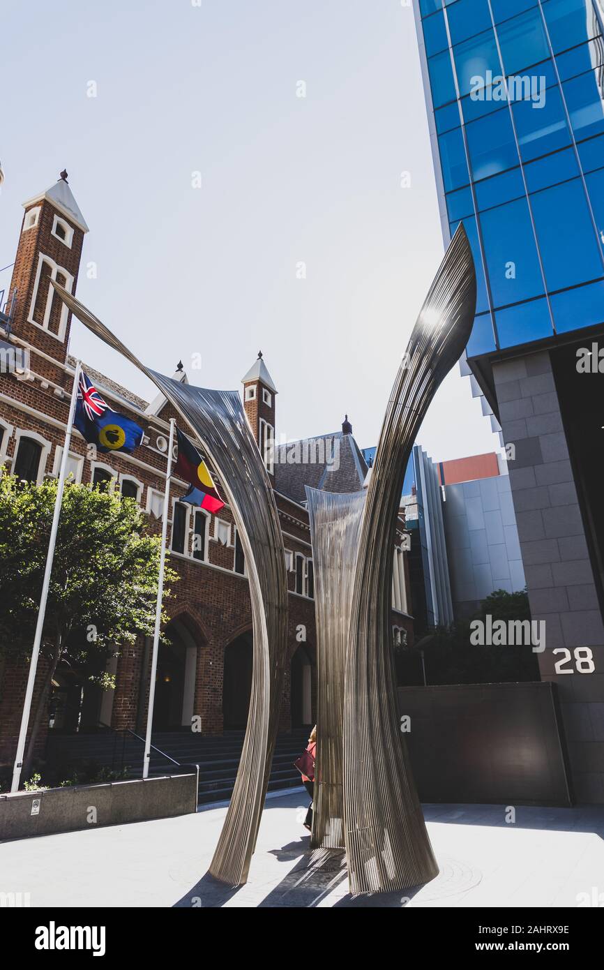 PERTH, WESTERN AUSTRALIA - December 24th, 2019: modern sculpture at ...