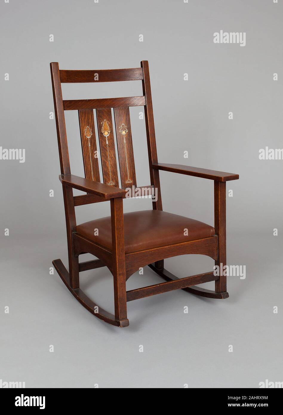 Harvey Ellis. Rocking Chair. 1903. Eastwood. Oak with copper and bronze ...