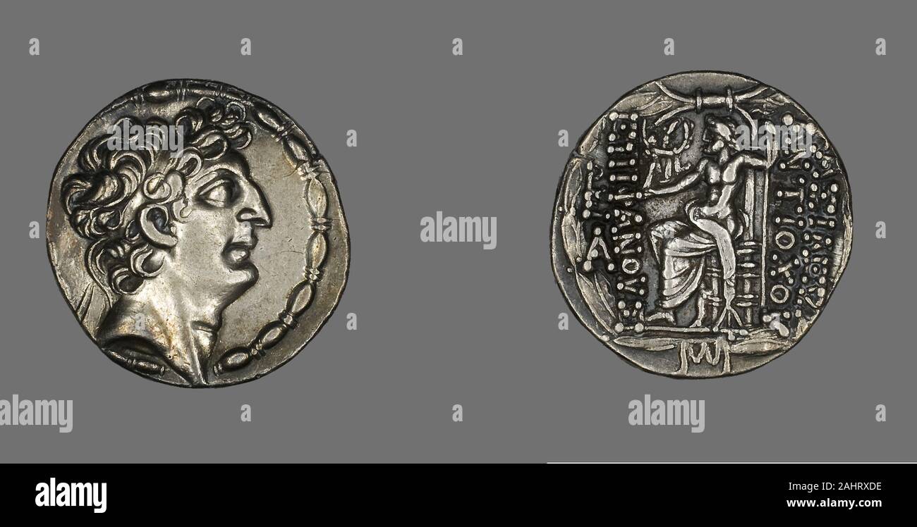Ancient Greek. Tetradrachm (Coin) Portraying Emperor Antiochos VIII ...