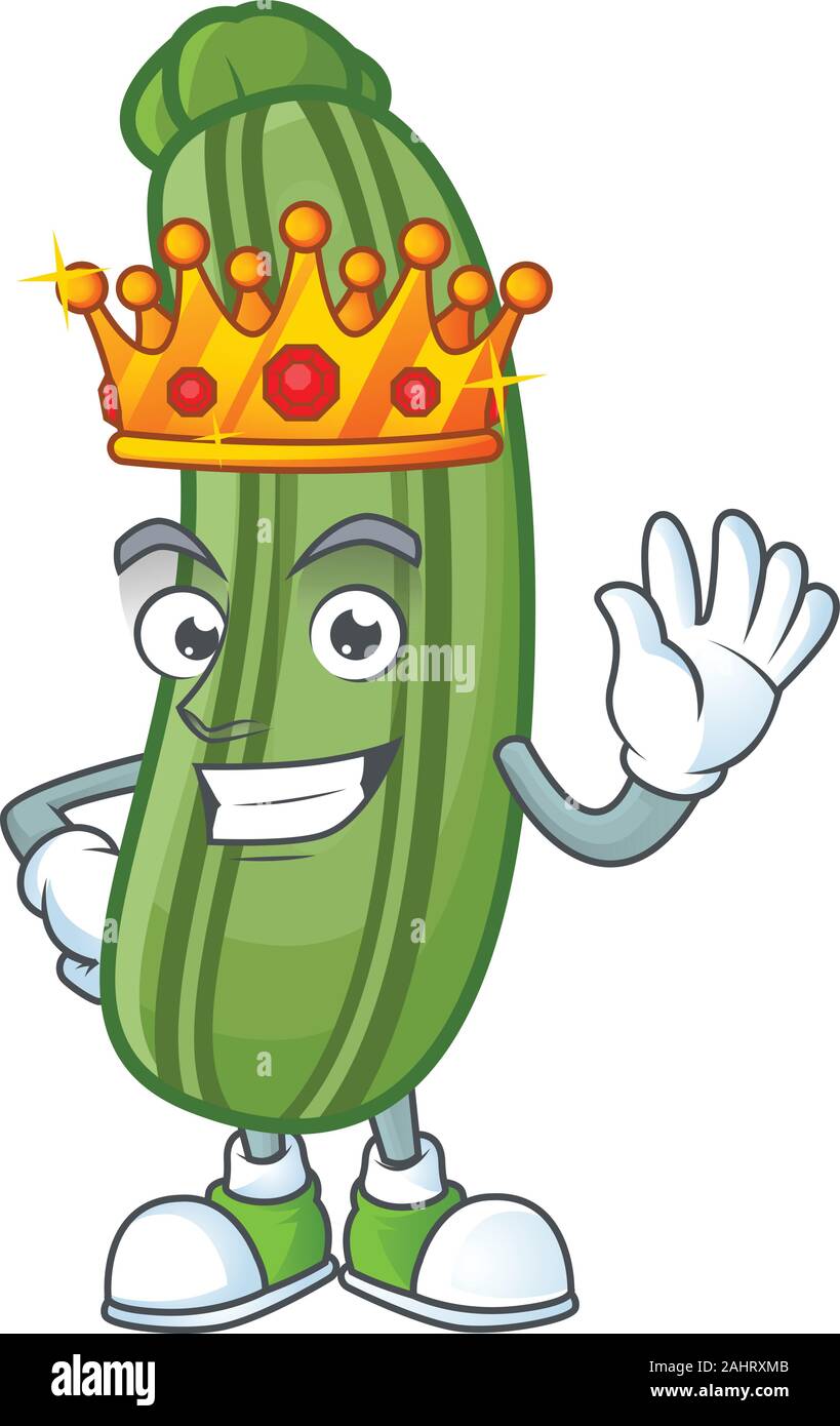 Cool King of zucchini on cartoon character style Stock Vector Image & Art - Alamy