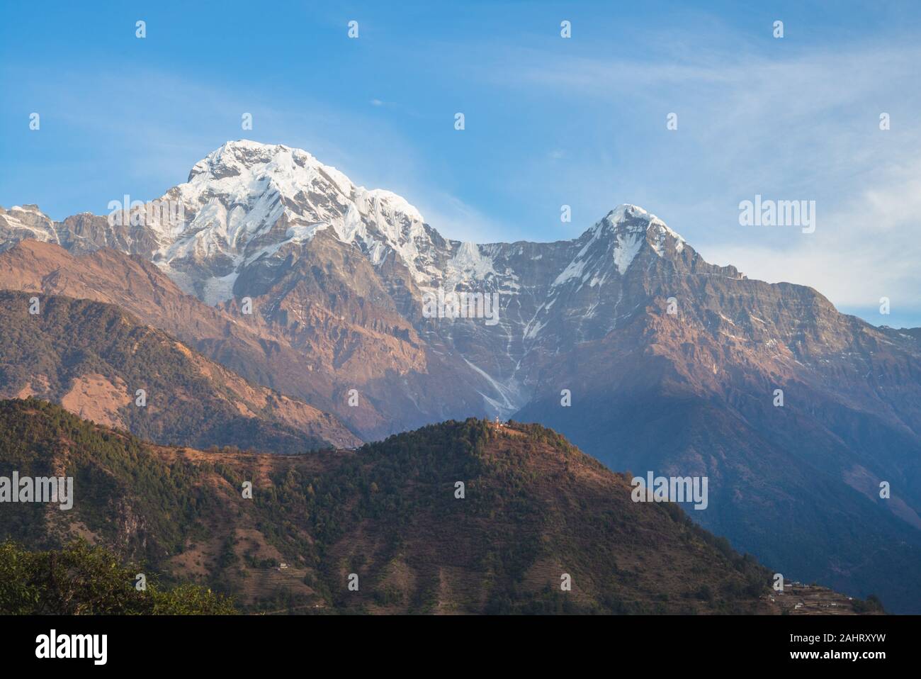 scenery of Annapurna Massif in nepal Stock Photo - Alamy