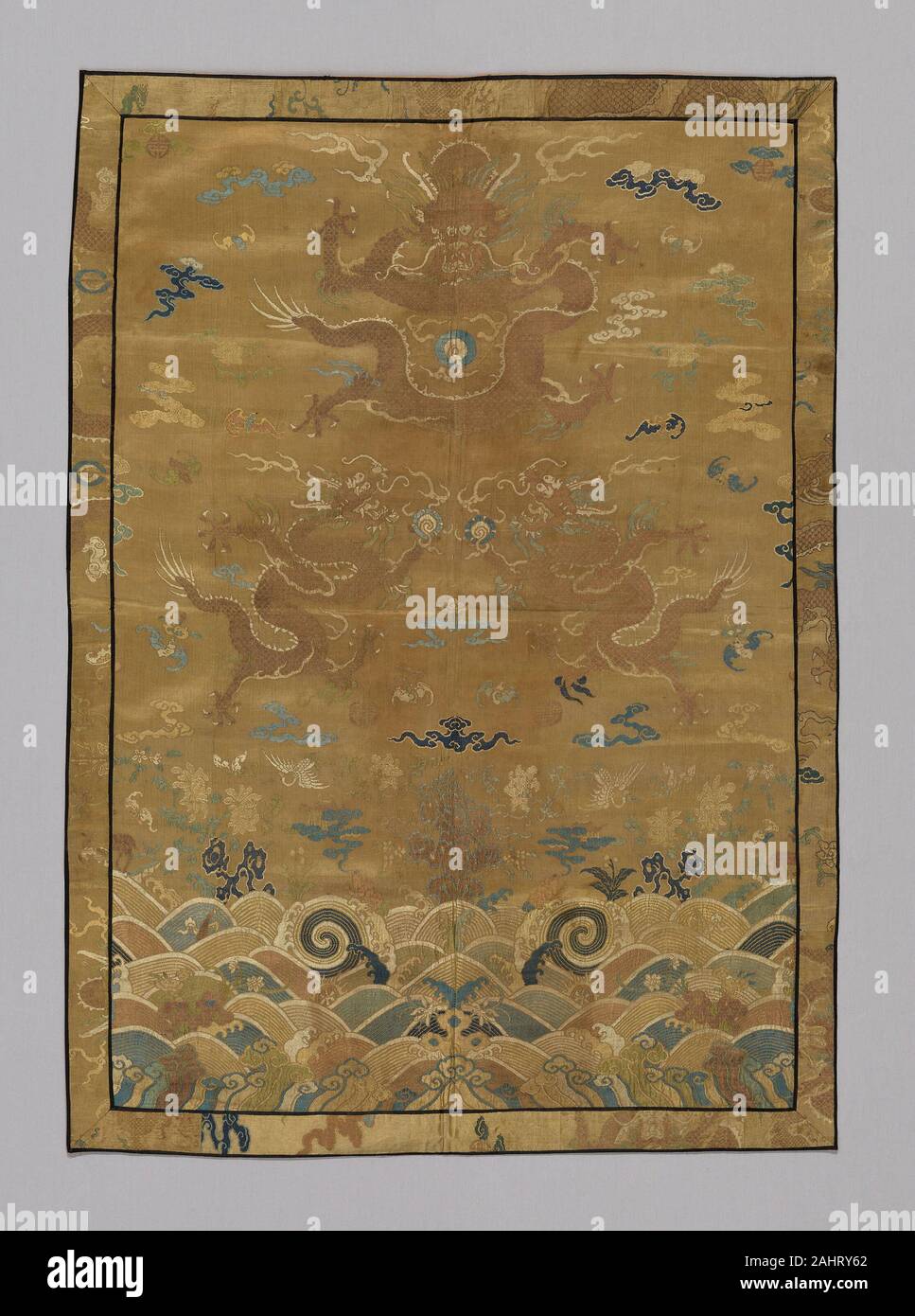 Han-Chinese. Panel (Dress Fabric). 1875–1900. China. Brocade, dragons ...