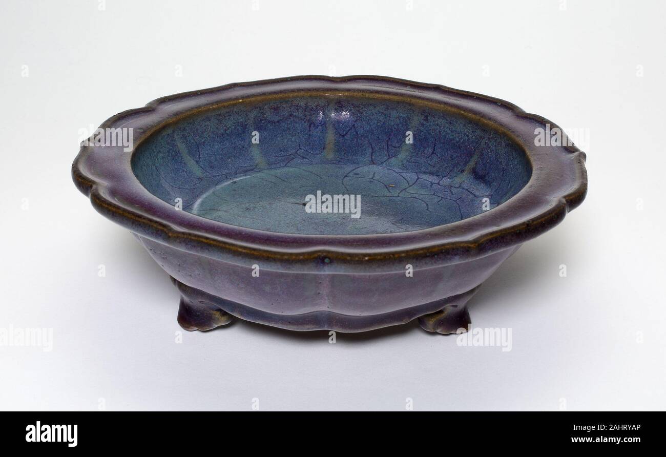 Foliate Dish with Three Feet. 960 AD–1279. China. Jun ware; stoneware ...