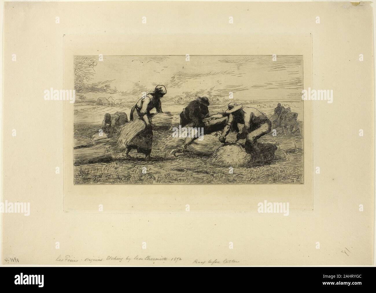 Léon Augustin Lhermitte. The Reapers. 1867–1877. France. Etching on ...