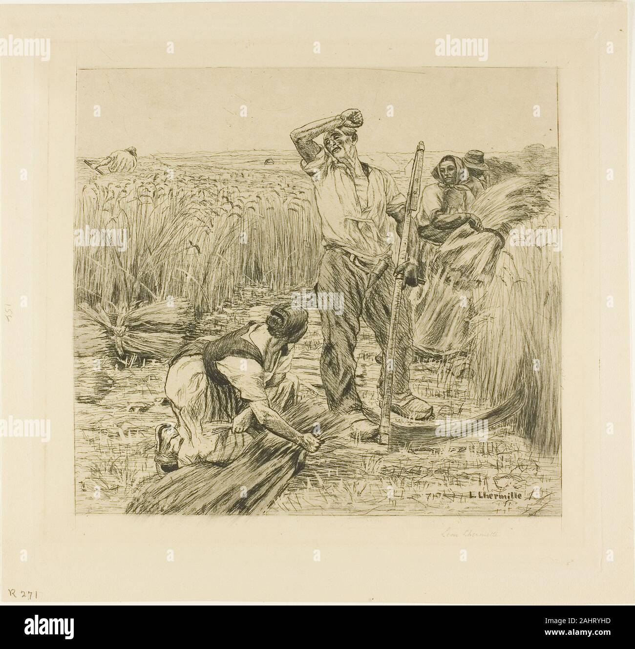 Léon Augustin Lhermitte. Harvest. 1872. France. Etching, aquatint, and ...