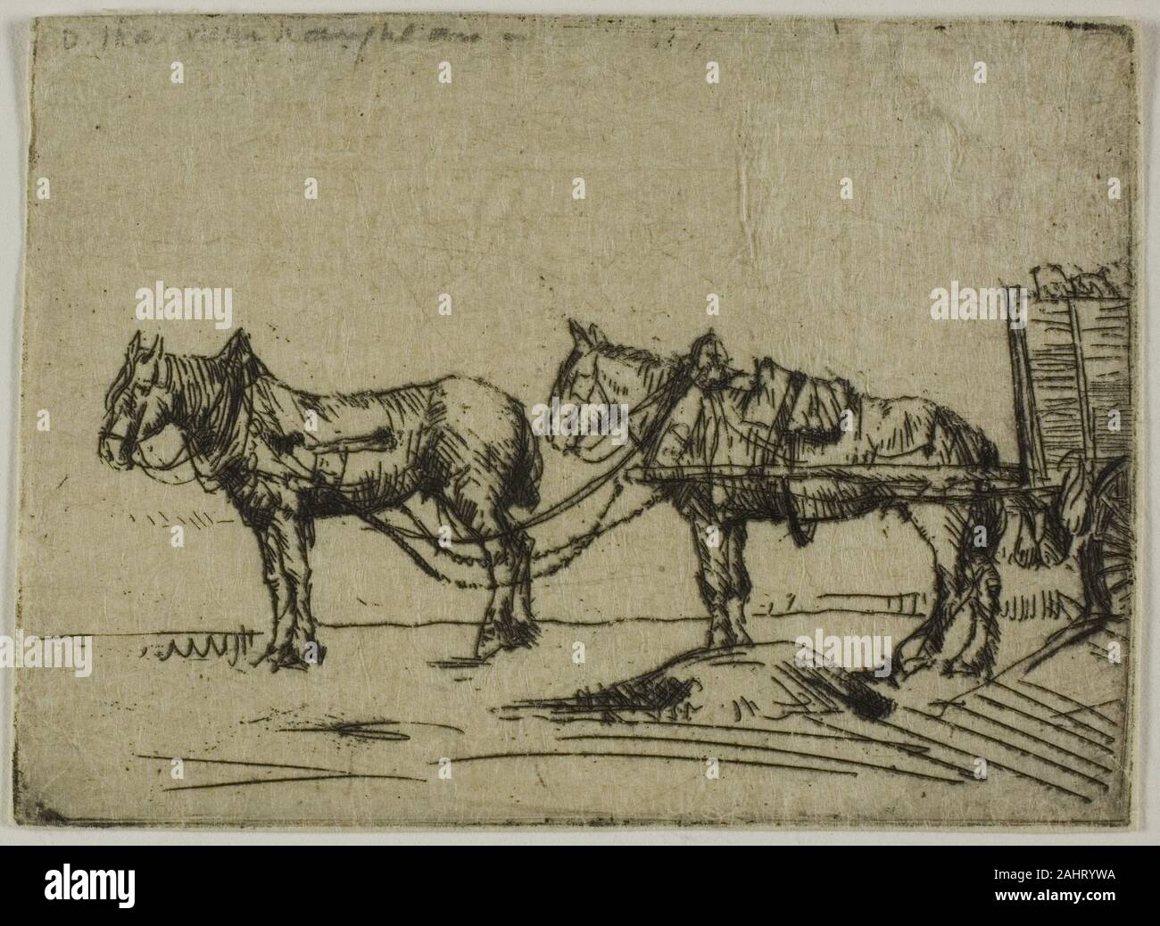 Donald Shaw MacLaughlan. Two Horses. 1906. United States. Etching in ...