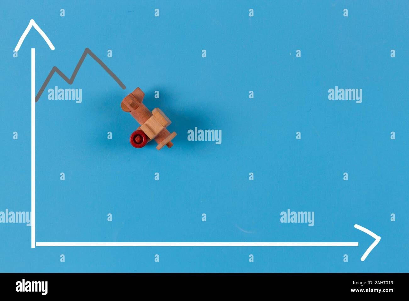 Business trouble concept. Graph going down Stock Photo - Alamy