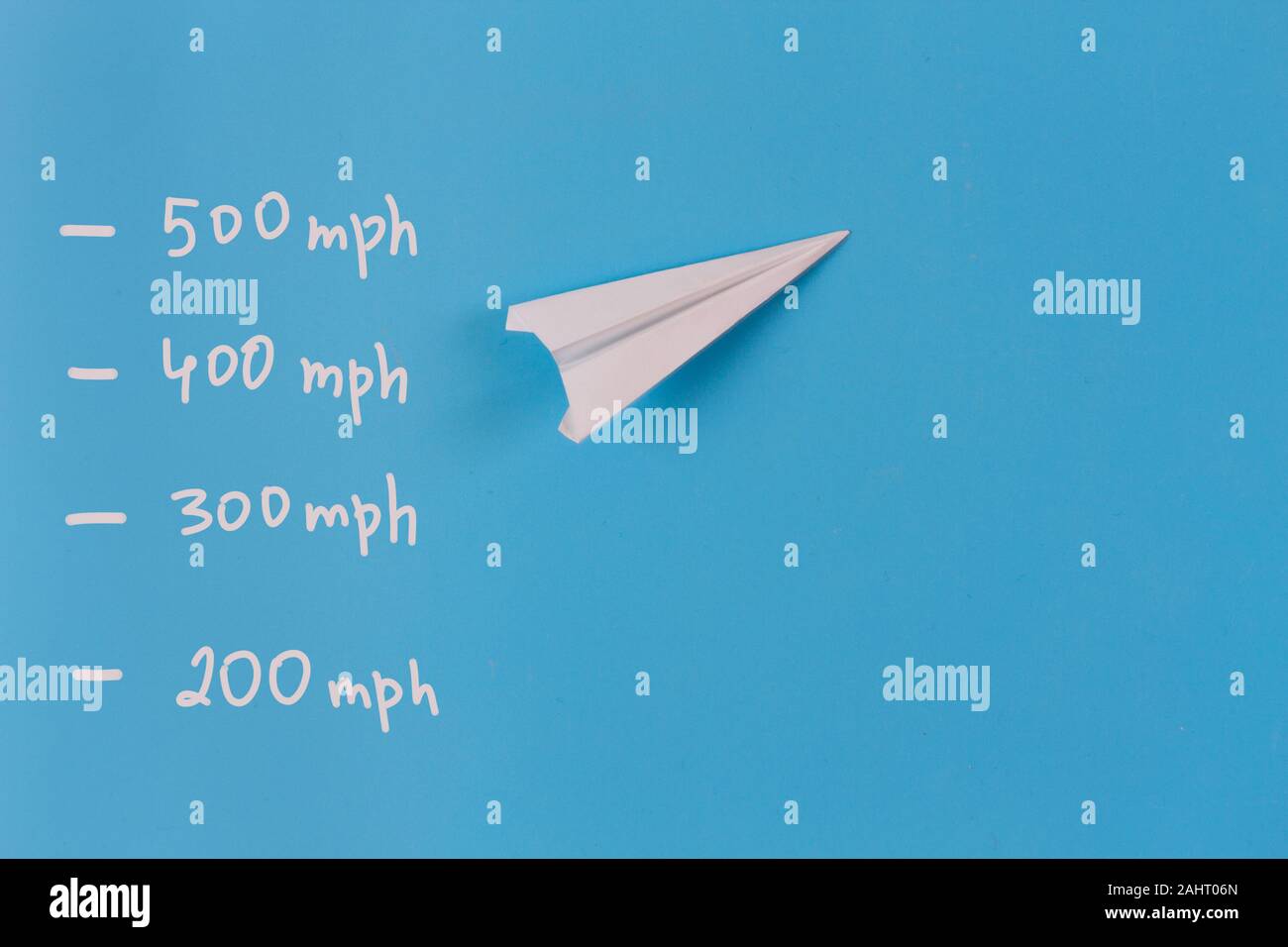 Speed of an airplane concept. How fast is airplane Stock Photo - Alamy