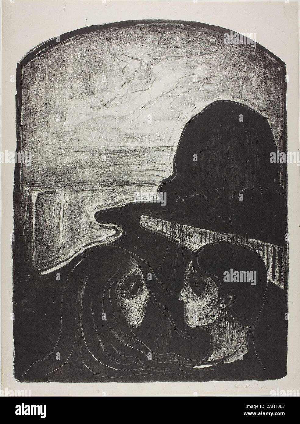 Edvard Munch. Attraction I. 1896. Norway. Lithograph in black ink on ...