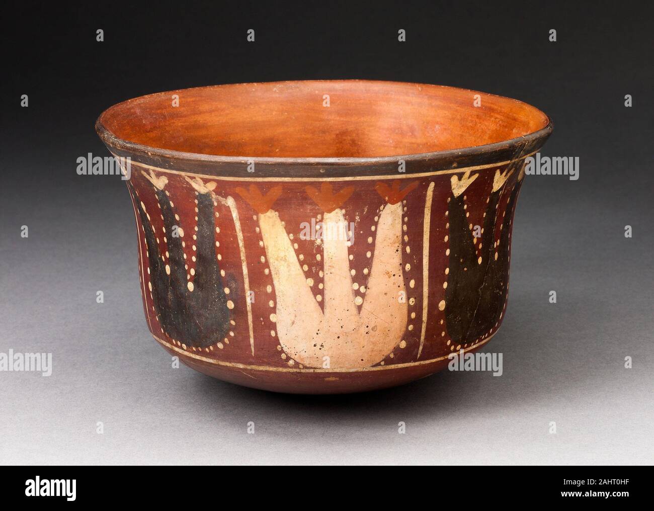 Nazca. Bowl Depicting Abstract Plants, Probably Cactus. 180 BC–500 AD ...