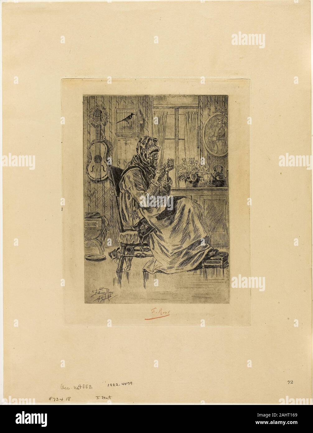 Heliogravure on cream laid paper hi-res stock photography and images ...