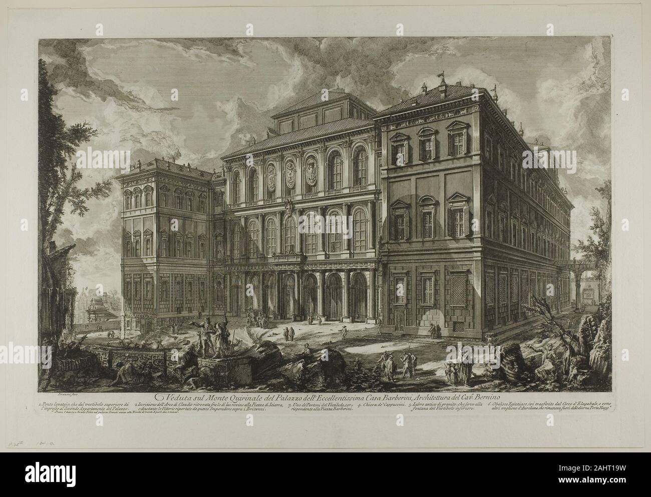 Giovanni Battista Piranesi. View of the palace of the illustrious ...