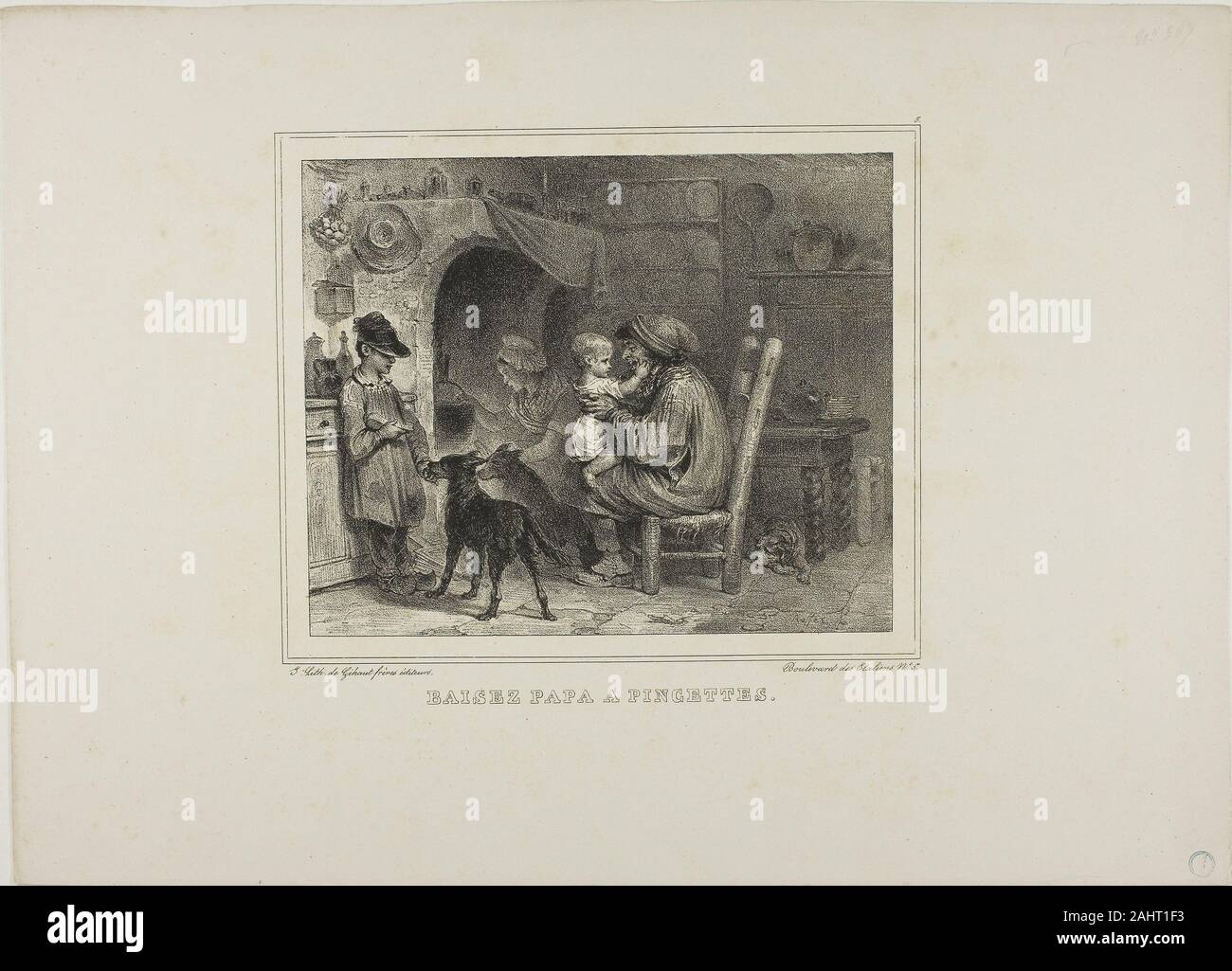 Denis Auguste Marie Raffet. Kiss papa with pinches. 1833. France ...