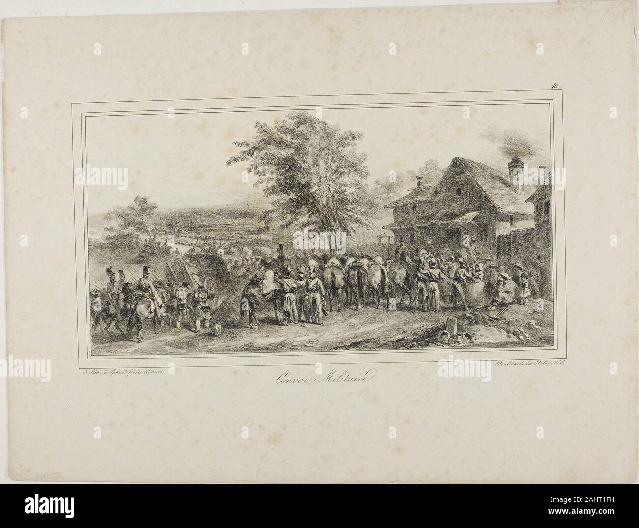 Denis Auguste Marie Raffet. Military Convoy. 1831. France. Lithograph ...