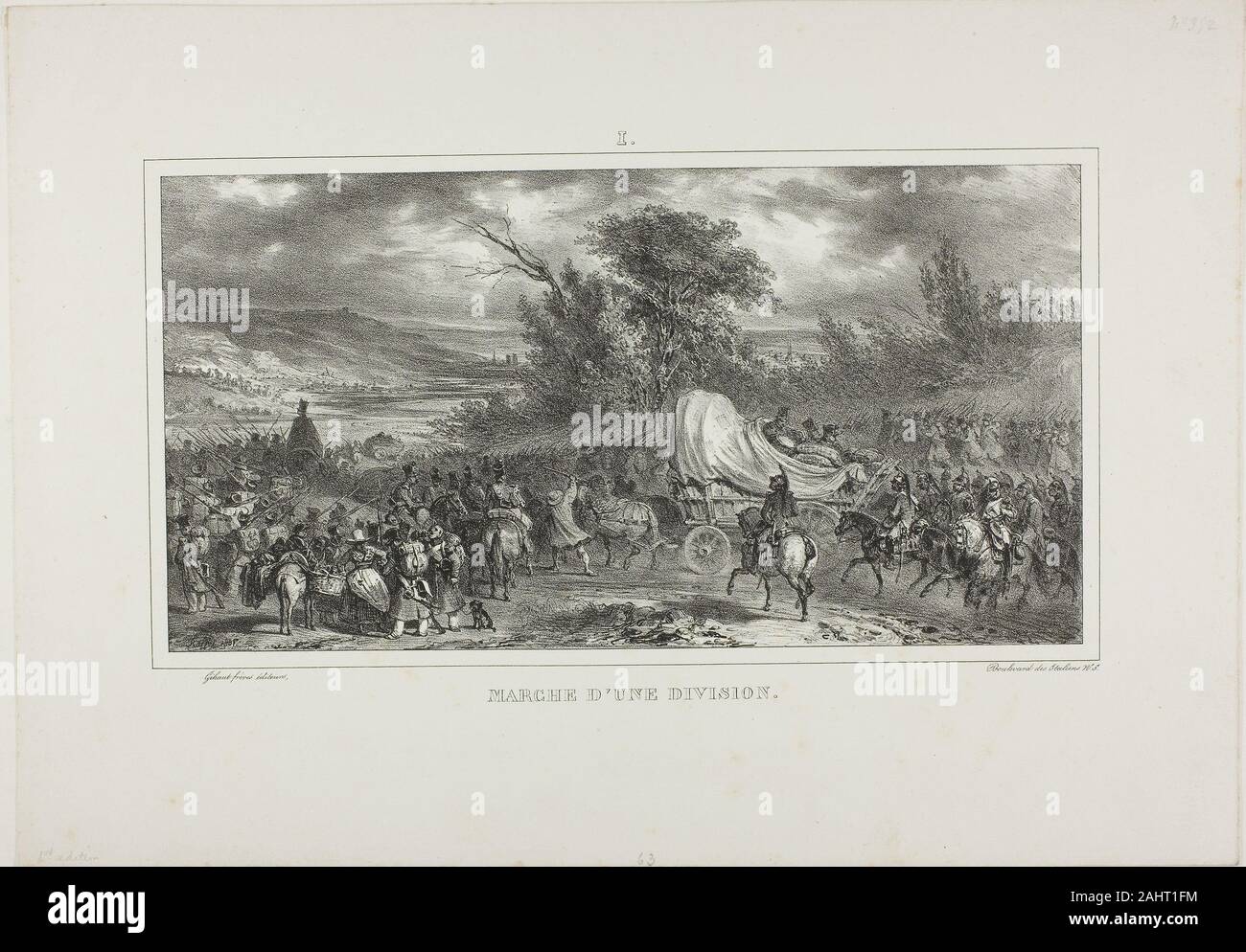 Denis Auguste Marie Raffet. Division March. 1831. France. Lithograph in ...