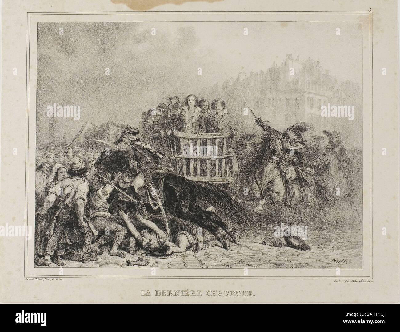 Denis Auguste Marie Raffet. The Last Cart. 1835. France. Lithograph in ...