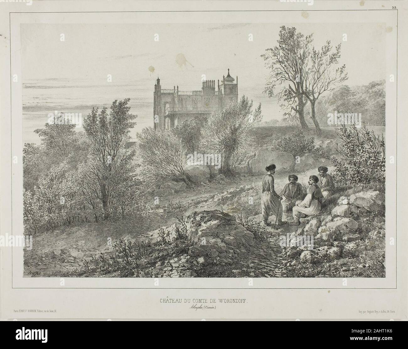 Denis Auguste Marie Raffet. The Château of Count Woronzoff, Aloupka ...