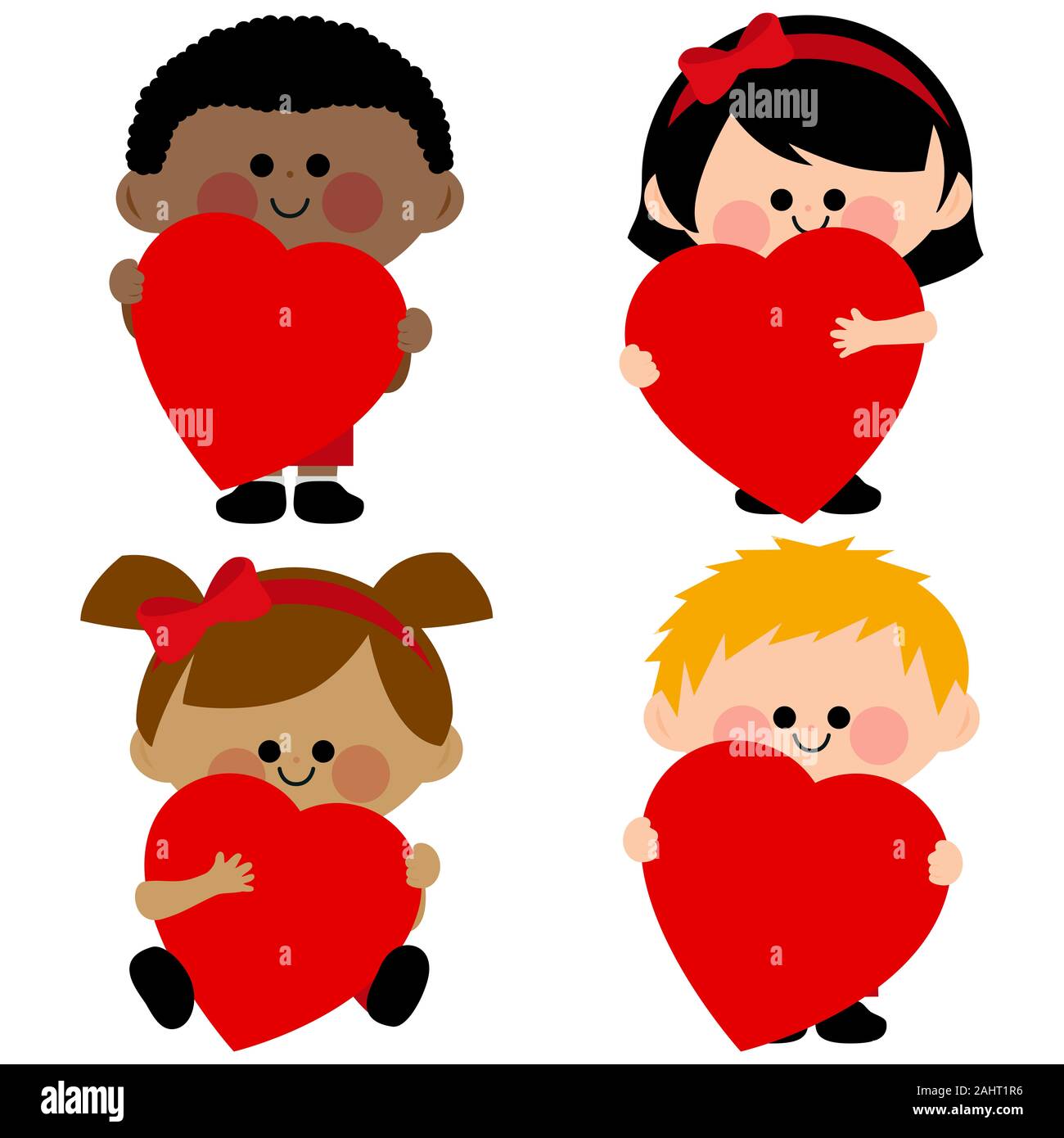 Group multicultural children Cut Out Stock Images & Pictures - Alamy