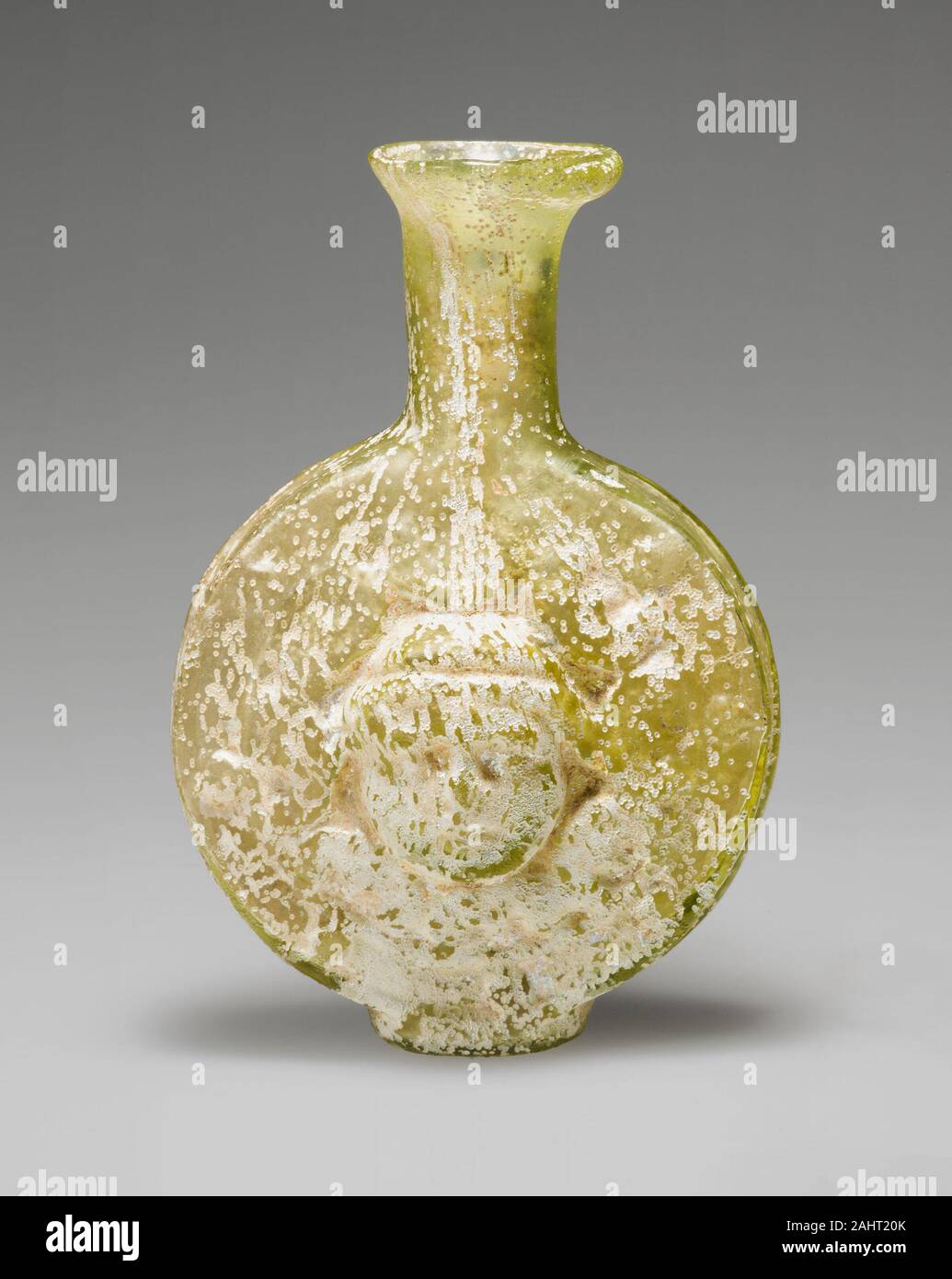 Ancient Roman. Bottle. 1 AD–100 AD. Roman Empire. Glass, mold-blown ...