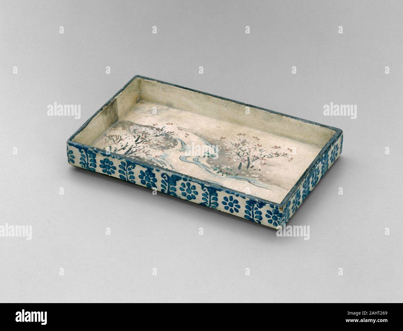 Ogata Kenzan. Dish with Design of Landscape with Blossoming Trees. 1699 ...