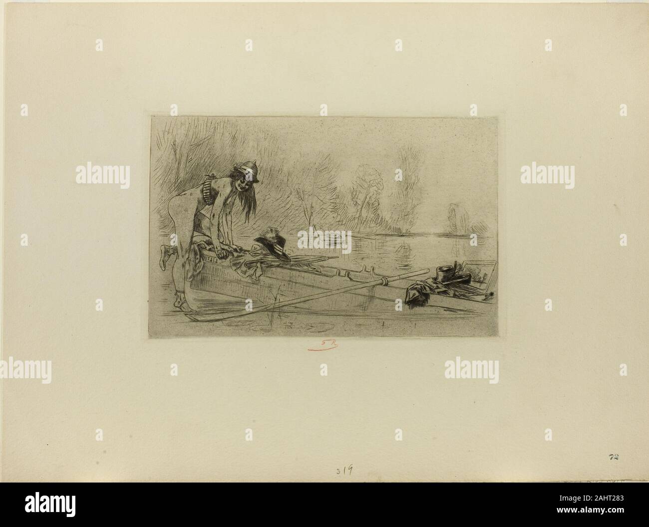 Félicien Rops. July. 1853–1898. Belgium. Etching and drypoint on cream ...