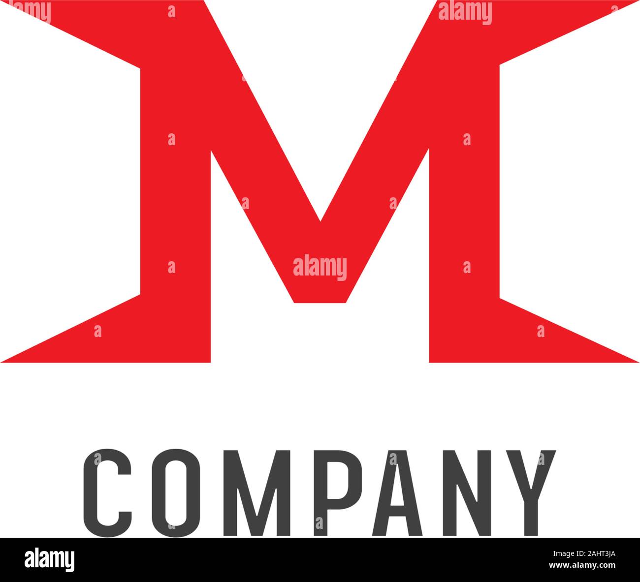 Letter M Alphabetic Logo Design Template, Abjad, Flat Simple & Clean ...