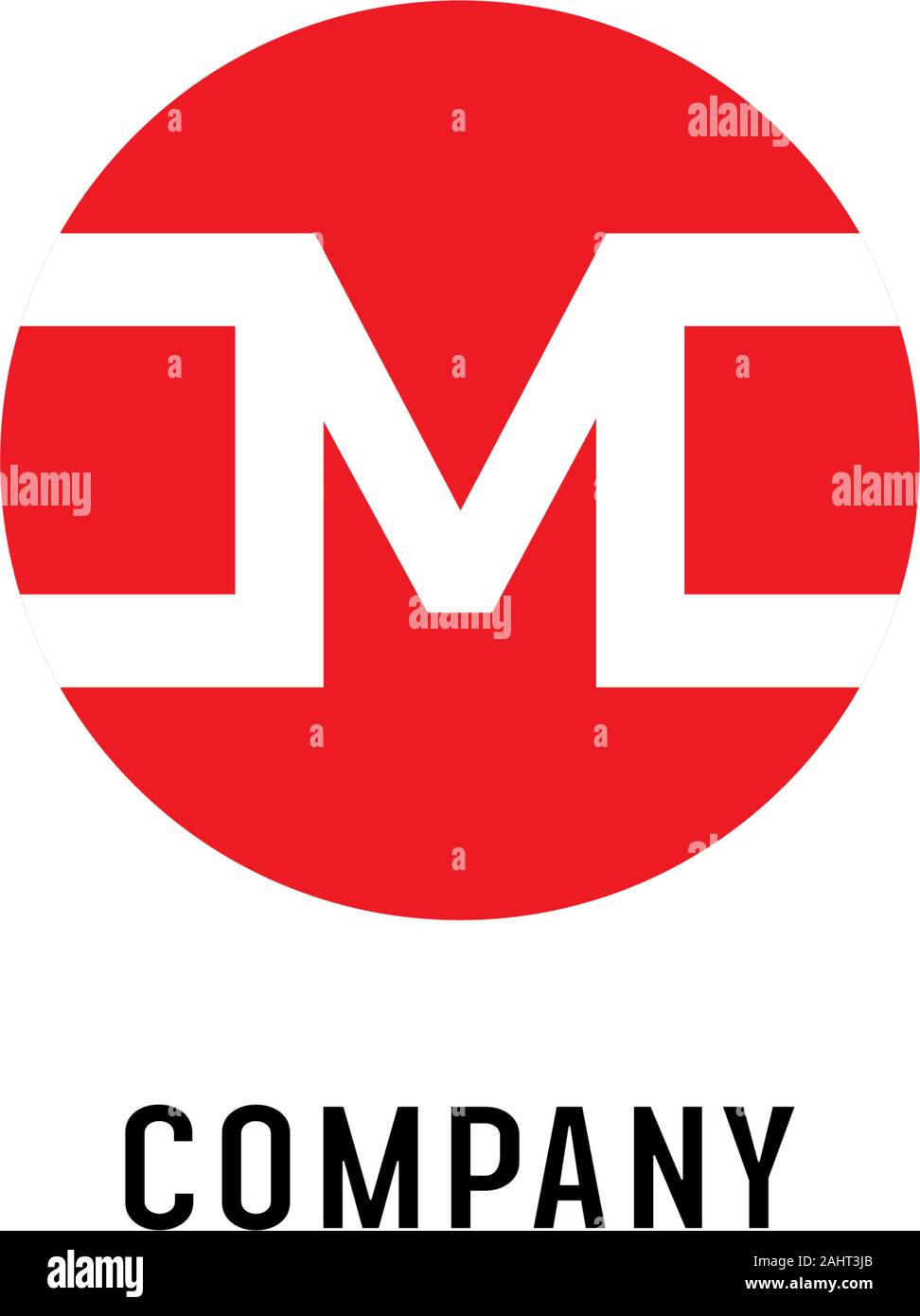 Letter M Alphabetic Logo Design Template, Abjad, Flat Simple & Clean ...