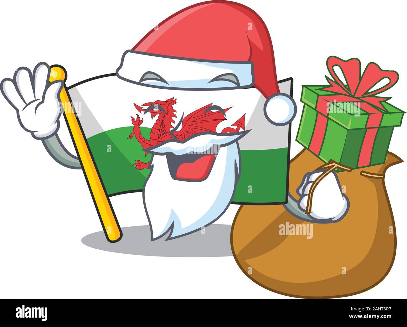 Flag waving welsh Stock Vector Images - Alamy