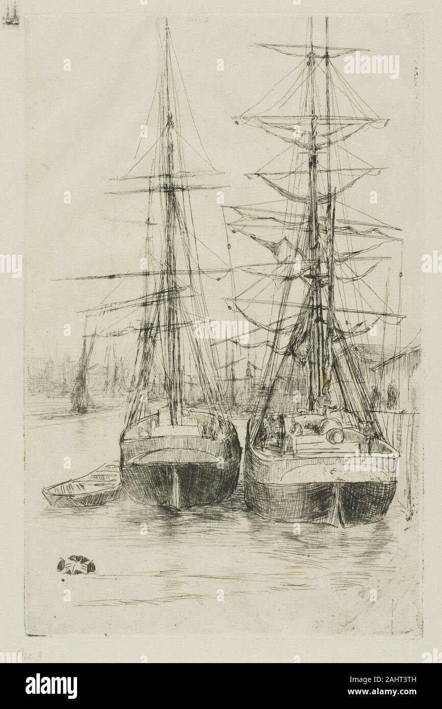 James McNeill Whistler. Two Ships. 1875. United States. Etching and ...