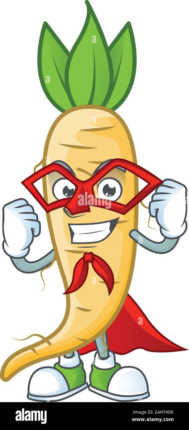 A cartoon of salsify with Super hero costume Stock Vector Image & Art ...
