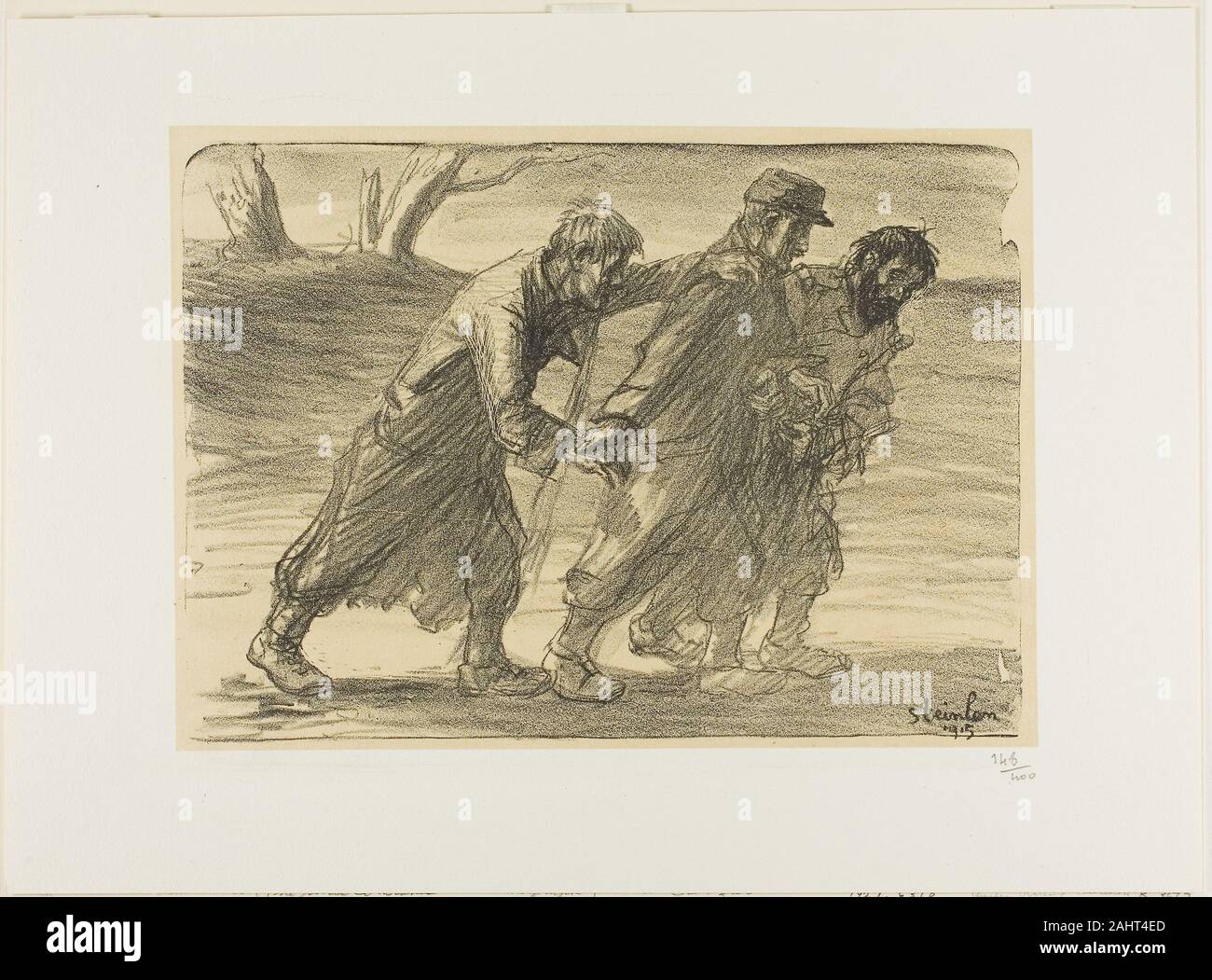 Théophile-Alexandre Pierre Steinlen. Three Comrades, plate five from ...