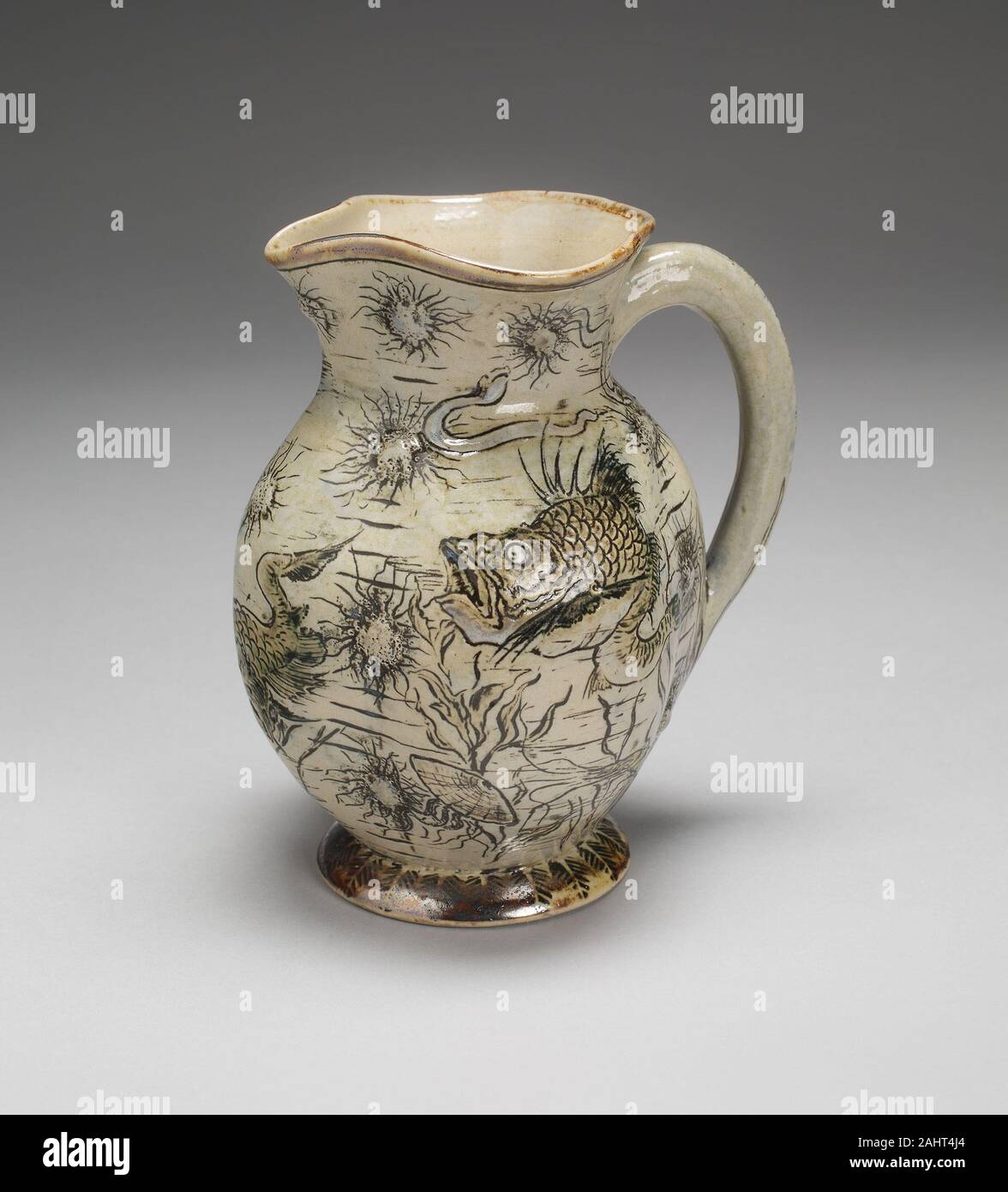 Martin Brothers. Jug. 1890. Southall. Salt-glazed stoneware Stock Photo ...