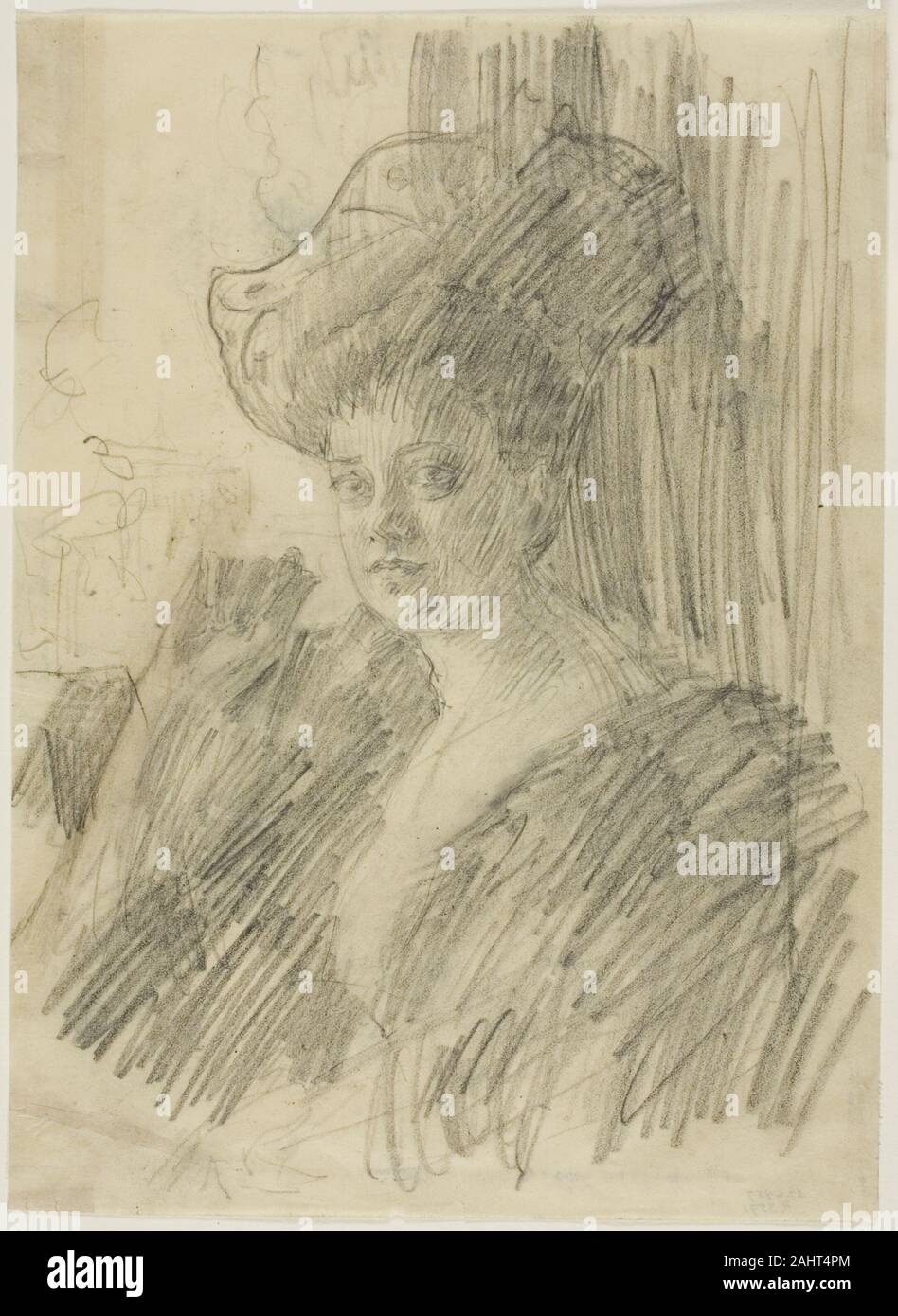 Anders Zorn. Betty Nansen. 1900–1910. Sweden. Graphite on cream wove ...