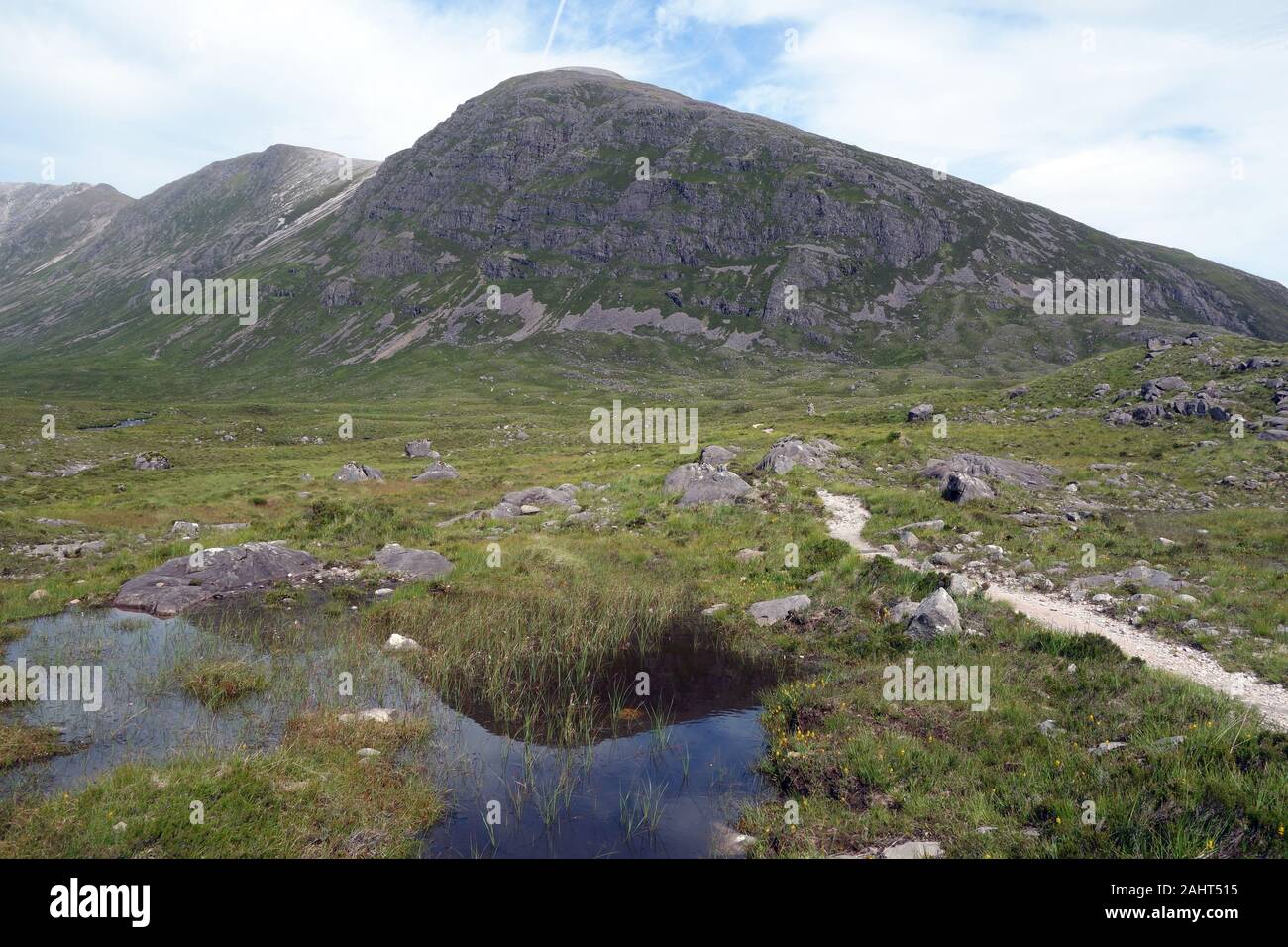 The Scottish Mountain Munro Beinn Liath Mhor from the Path to Coire ...