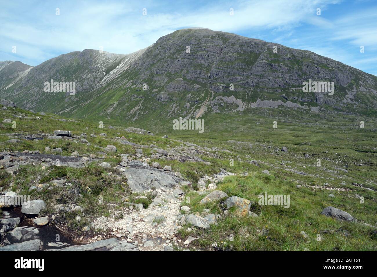 The Scottish Mountain Munro Beinn Liath Mhor from the Path to Coire ...