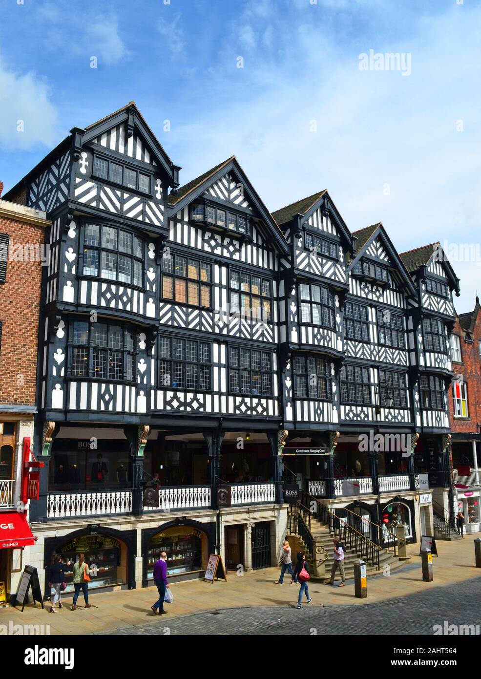 Shops inside beautiful timber-framed building in Chester town centre ...