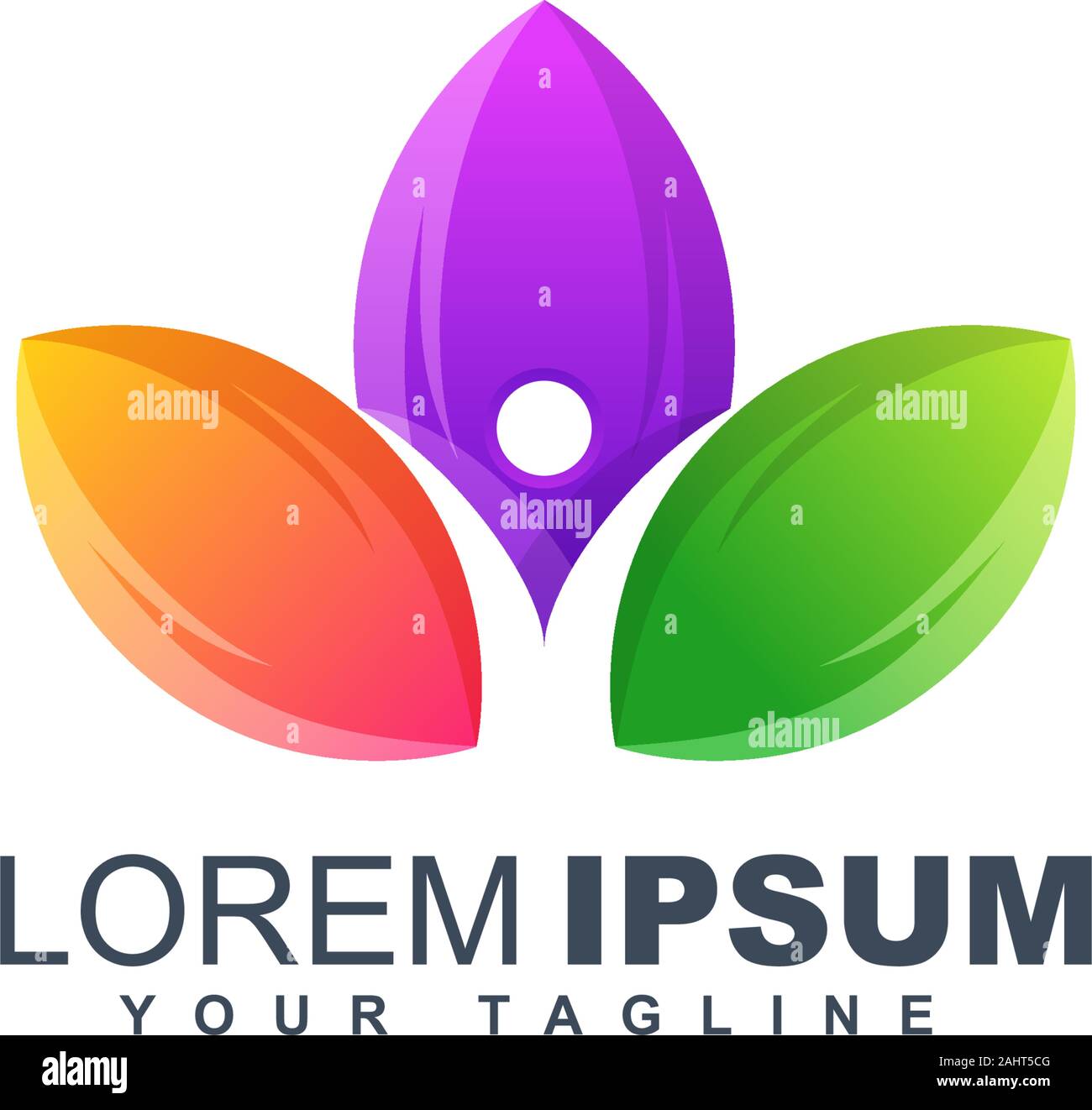 Colorful leaf human abstract logo design template Stock Vector Image ...