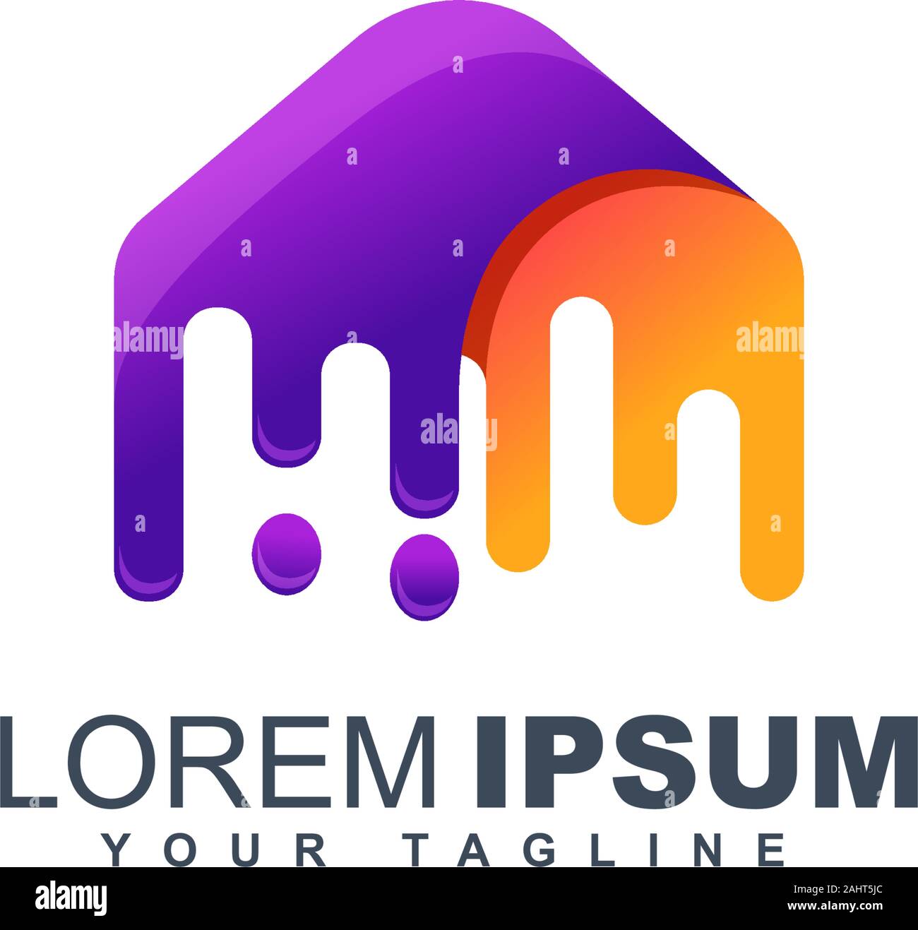 Colorful fluid abstract logo design template Stock Vector Image & Art ...