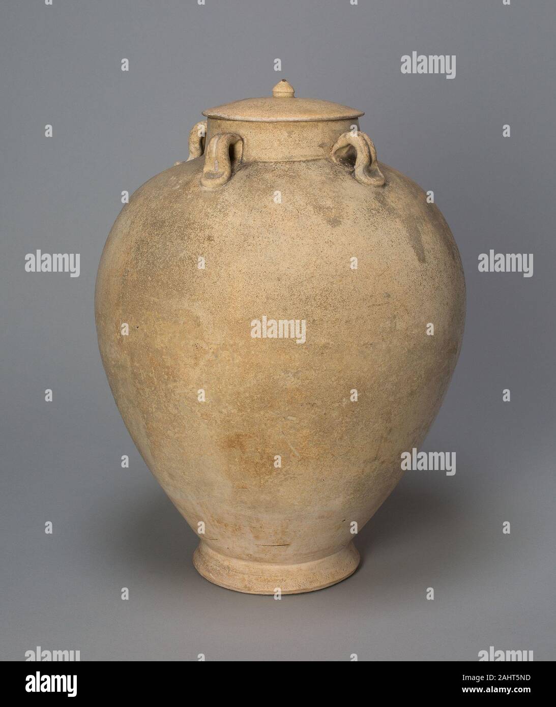 Covered Jar with Loop Handles. 700 AD–799 AD. China. Slip-coated and ...