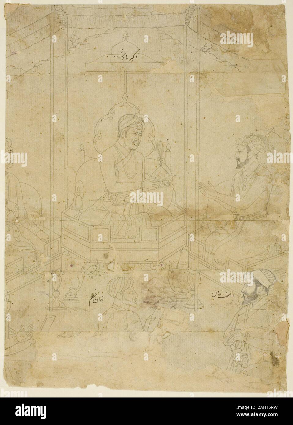 Islamic. Akbar Offering Timur's Crown to Shah Jahan. 1650–1700. Iran ...
