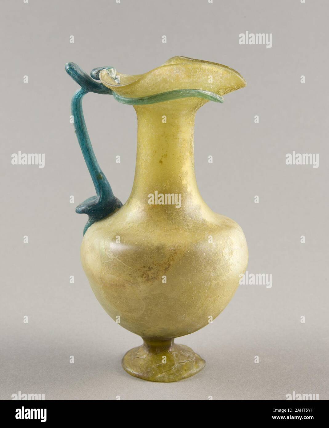 Ancient Roman. Pitcher. 201 AD–400 AD. Syria. Glass, blown technique ...
