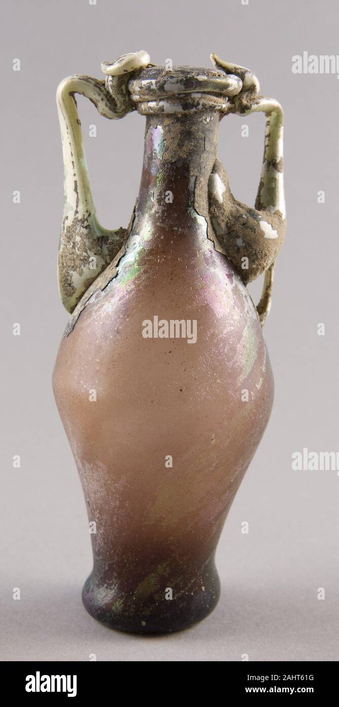 Ancient Roman. Flask. 101 AD–300 AD. Syria. Glass, blown technique ...