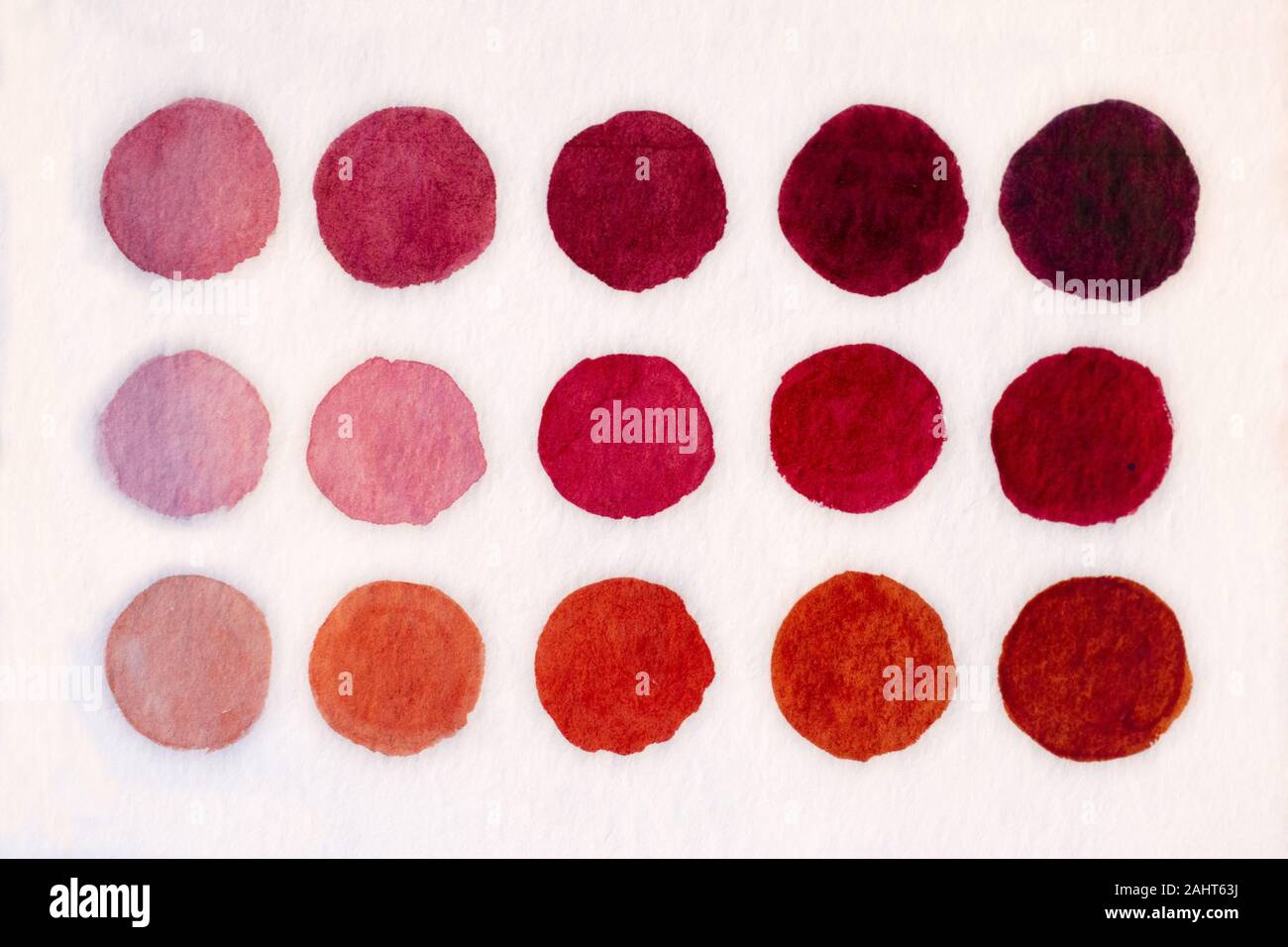red color watercolor, illustration hand painted with brush Stock Photo ...